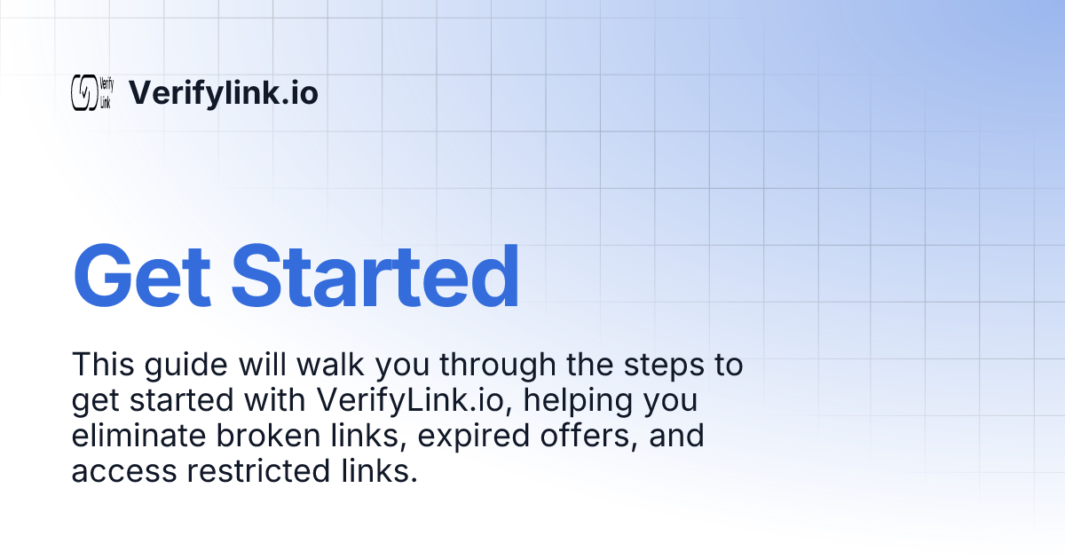 Get Started | Verifylink.io